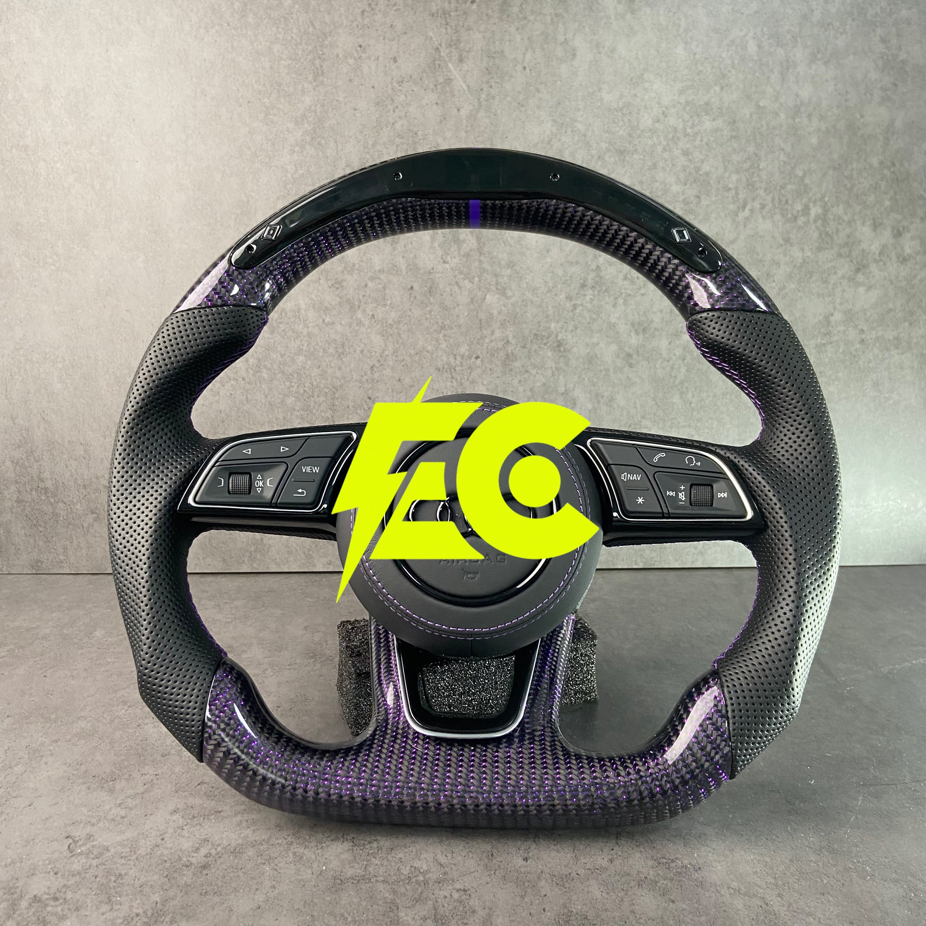 (Super turning light model) Audi new A4 carbon fiber steering wheel AD