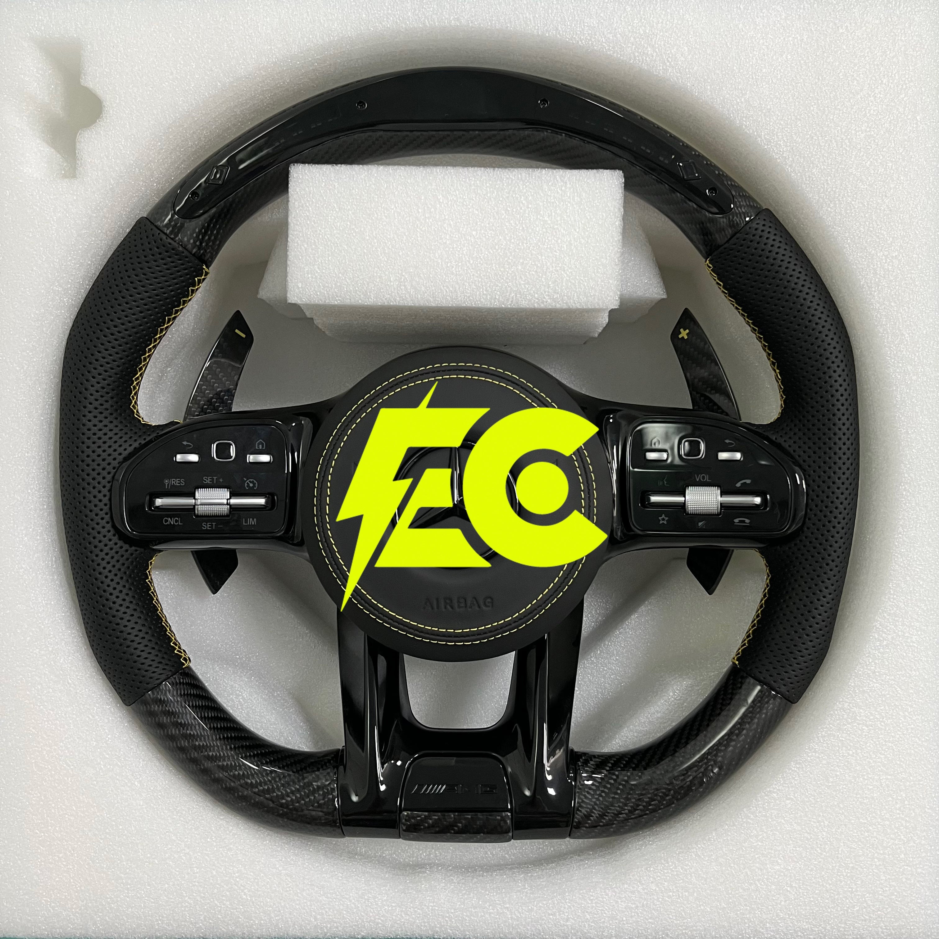 Forged carbon super turn light Mercedes steering wheel BA-012